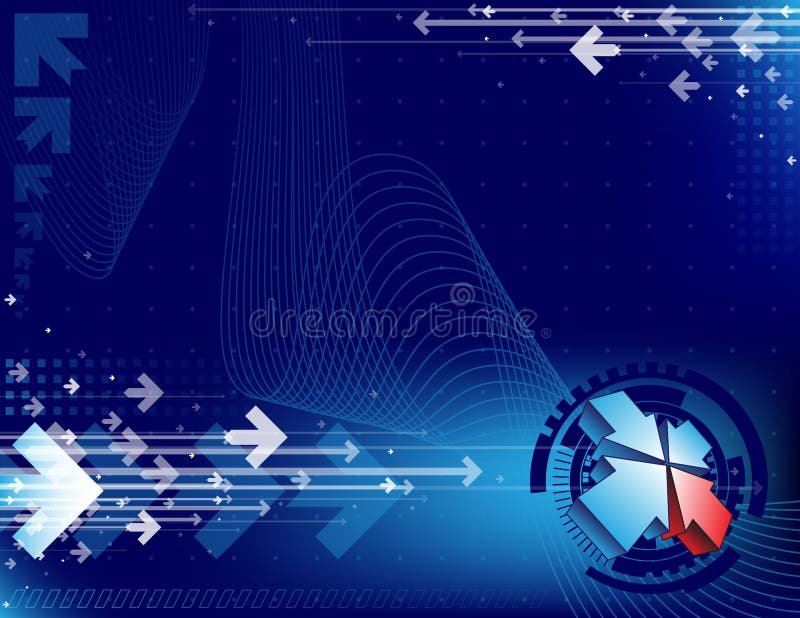 Blue Background With Compass Rose Stock Vector Illustration Of