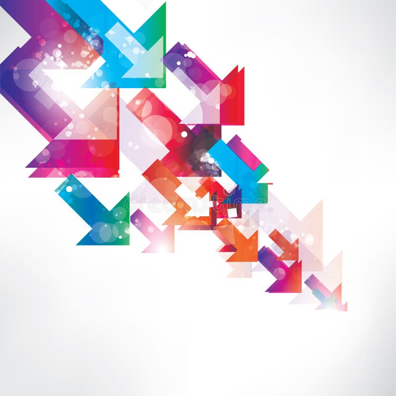 Colorful Vector Arrows and Lines Abstract Backgrou Stock Vector ...