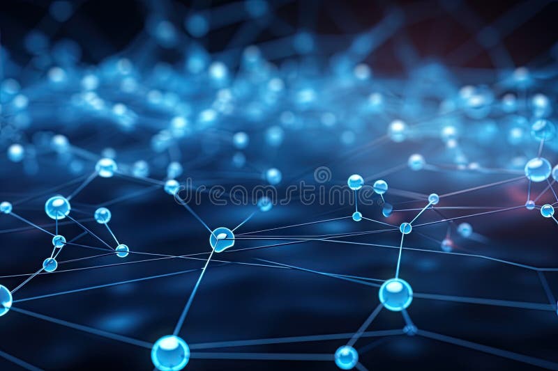 Abstract Background of Artificial Intelligence Technology, Machine Learning, Neural Networks ...