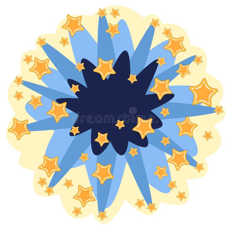 Abstract Background. Asterisks. Cartoon Flat Style. Soft Rounded Clouds ...