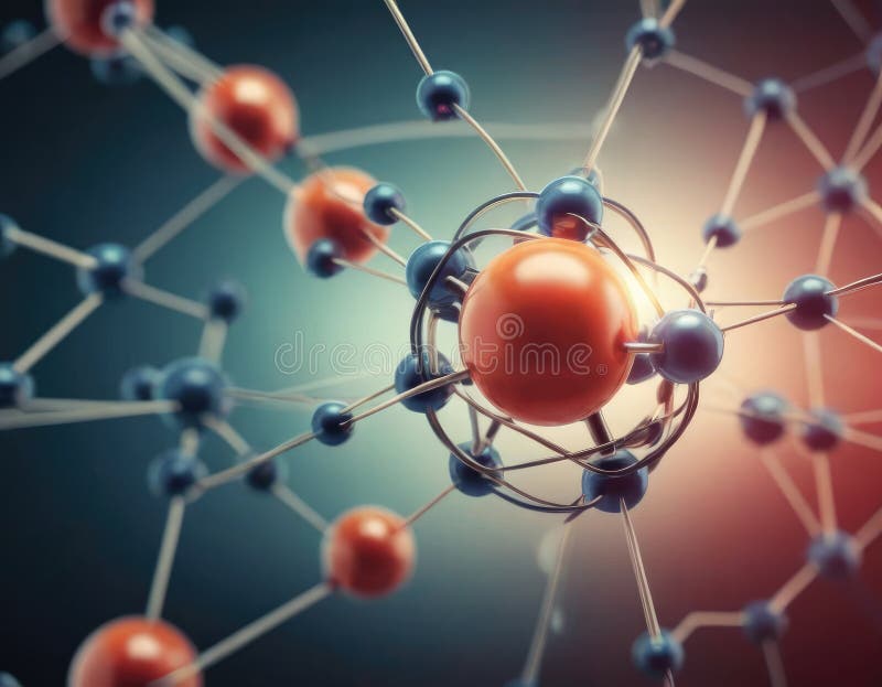 Abstract Background of Atom or Molecule Structure, Medical Clean Light ...