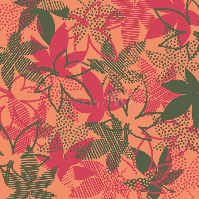 Abstract Background of Autumn Color Leaves Stock Vector - Illustration ...