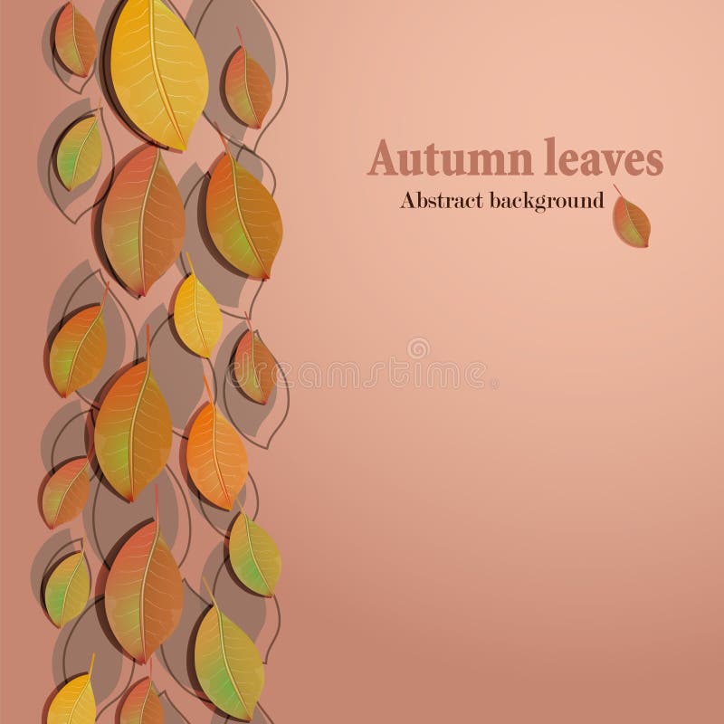 Abstract Background with Autumn Leaves Stock Vector - Illustration of ...