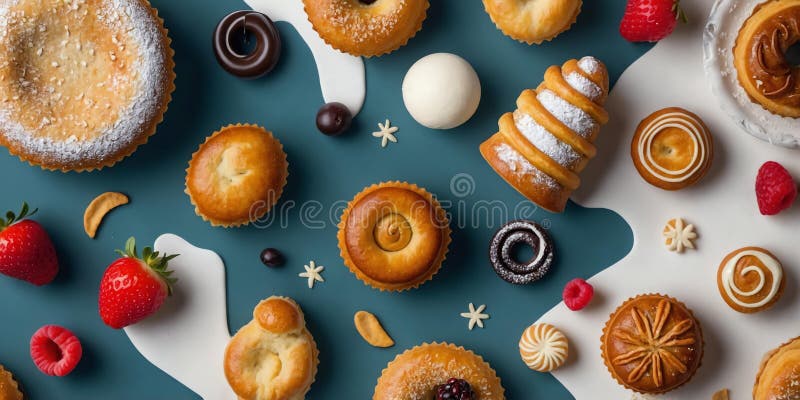Abstract Background for Baking and Pastriesa Website Ai Generated Stock ...