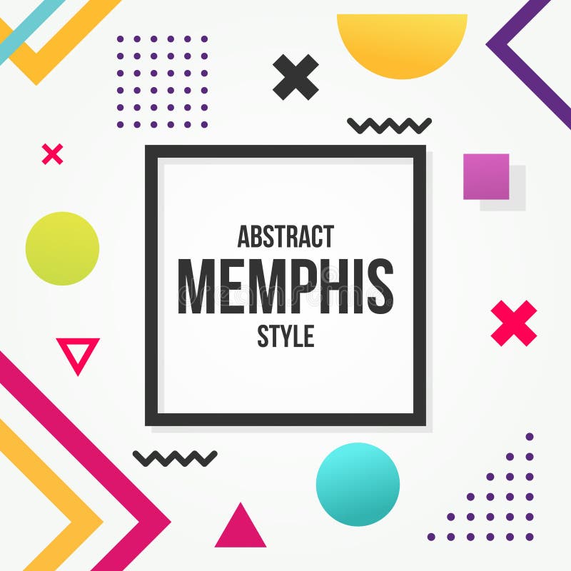 Abstract Background Memphis Style Stock Vector - Illustration of ...