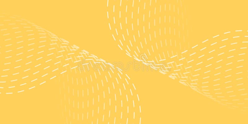 Abstract Background for Banner with Waves and Dashes. Yellow Color ...