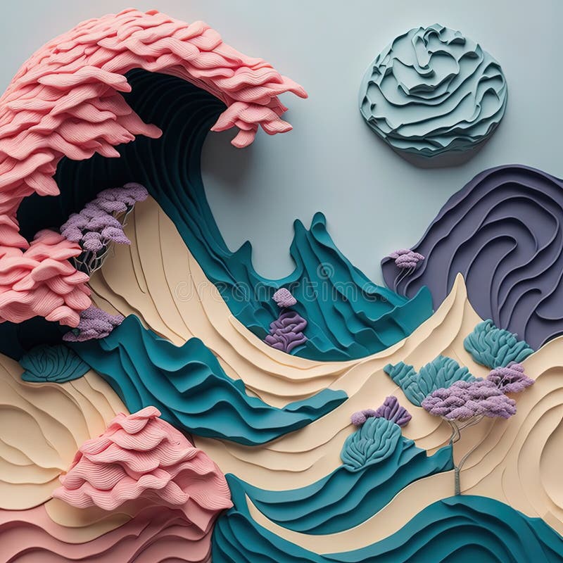 Abstract Background with a Beautiful Pattern of Sea Waves Stock ...