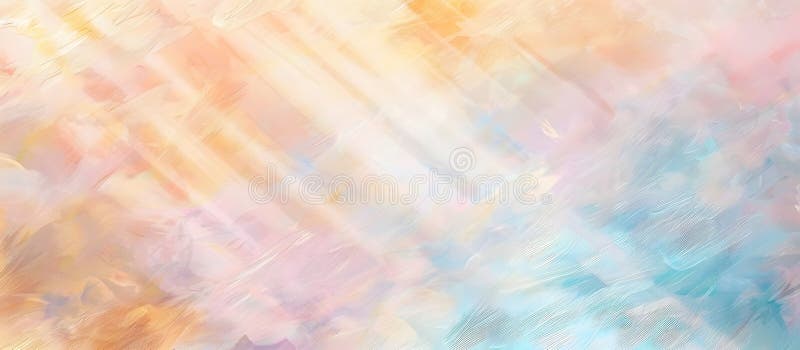 Abstract Pastel Sky with Sun Rays Impressionism Stock Illustration ...