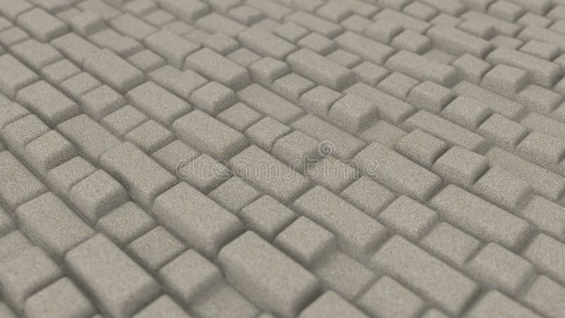Abstract Background with Beige Cubes, Geometric Low-poly Installation ...