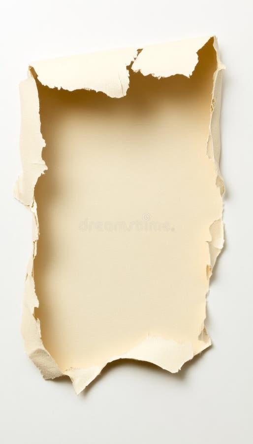Abstract Background with Beige Torn Paper, Ripped Cardboard Texture ...