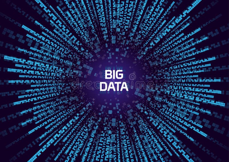 Futuristic Big Data Technology Concept Art and Visualization Abstract ...
