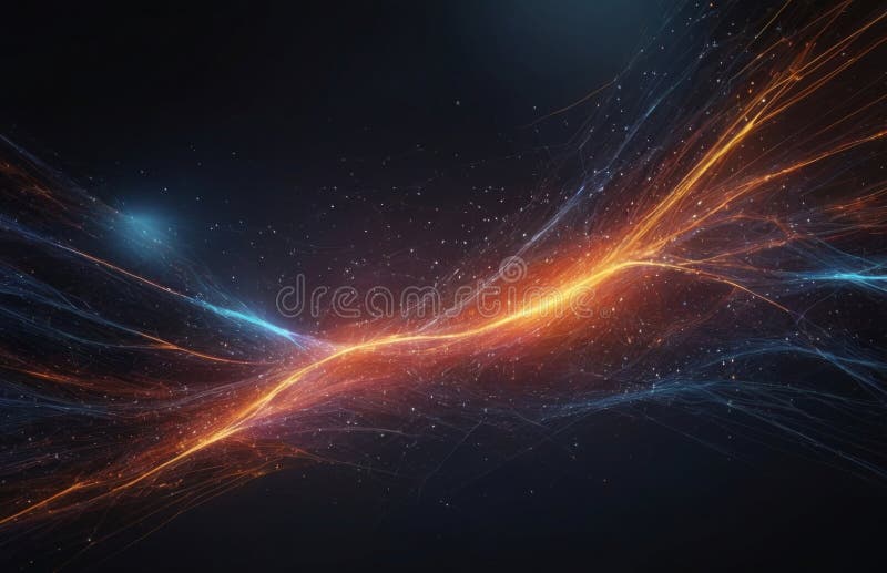 Abstract Background Big Data Visualisation With Particle Flow Stock Image Image Of Flash