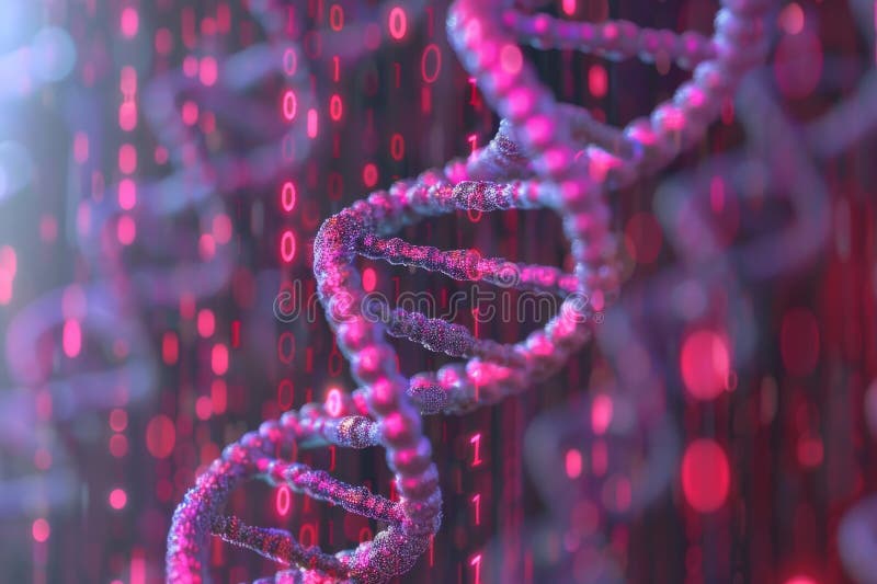 Abstract Background Binary Code Of Dna Shape Stock Image Image Of Concept Computer 312957699