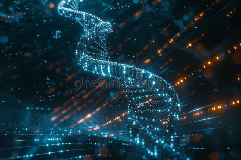 Abstract Background Binary Code of DNA Shape. Stock Image - Image of genetic, code: 312957789