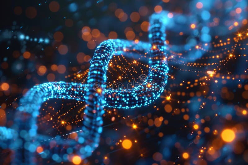 Abstract Background Binary Code of DNA Shape. Stock Photo - Image of ...