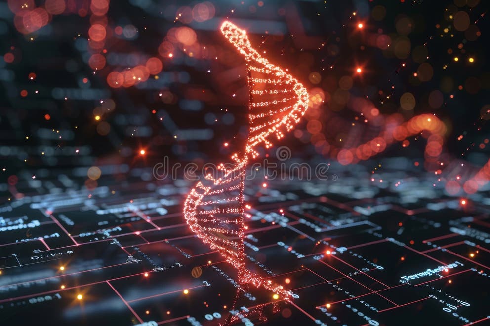 Abstract Background Binary Code Of Dna Shape Stock Image Image Of Genetics Computer 312957979