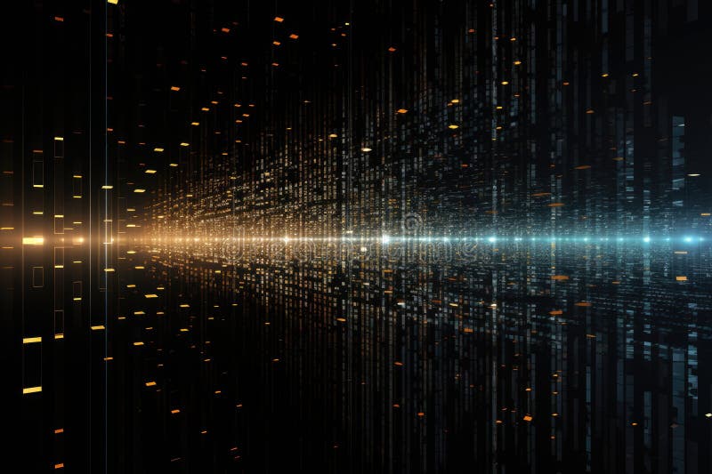 Abstract Background with a Binary Code in the Form of a Binary Code ...