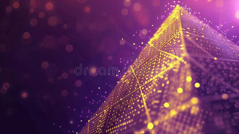 Abstract Background Of Binary Code And Particles Stock Illustration
