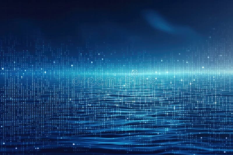 Abstract Background of Binary Code with Waves and Dots, Data ... Abstract Background of Binary Code with Waves and Dots, Data ...