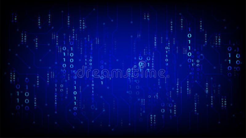 Abstract Background Binary with a Number Digital for Background Hitech Technology Stock Vector ...