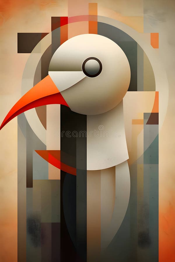 Abstract Background with a Bird in the Form of a Geometric Figure Stock ...