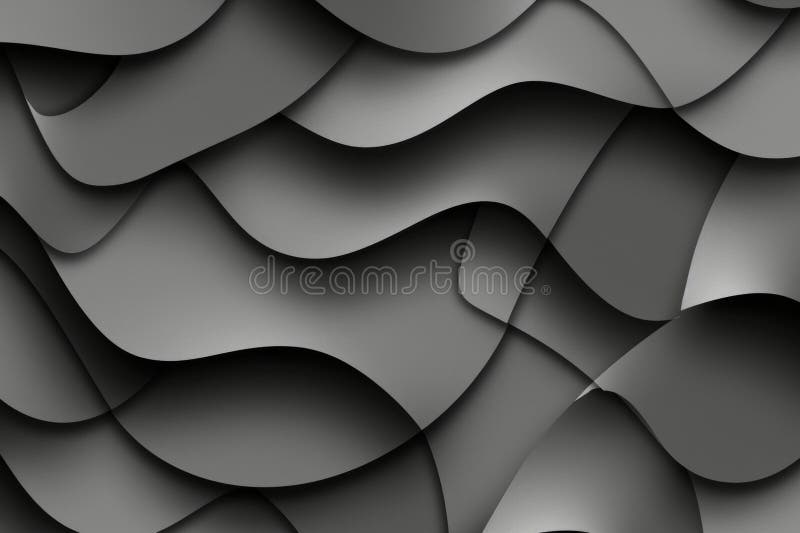 Abstract Background, Black and Gray Wave Pattern, Smooth Shapes ...