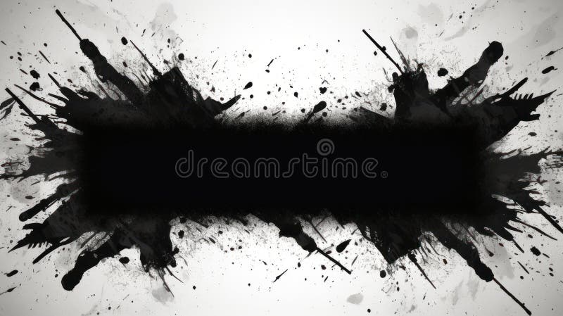 Abstract Background with Black Grunge Banner. Template for Your Design ...