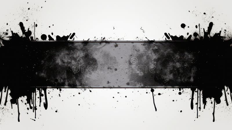 Abstract Background with Black Grunge Banner. Template for Your Design ...