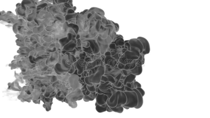 Abstract Background Black Ink or Smoke with Alpha Mask for Motion ...