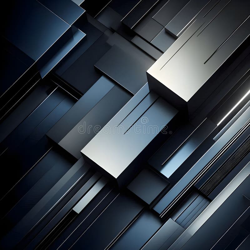 Abstract Geometric Shapes in Dark Blue and Grey, Best Background Stock ...