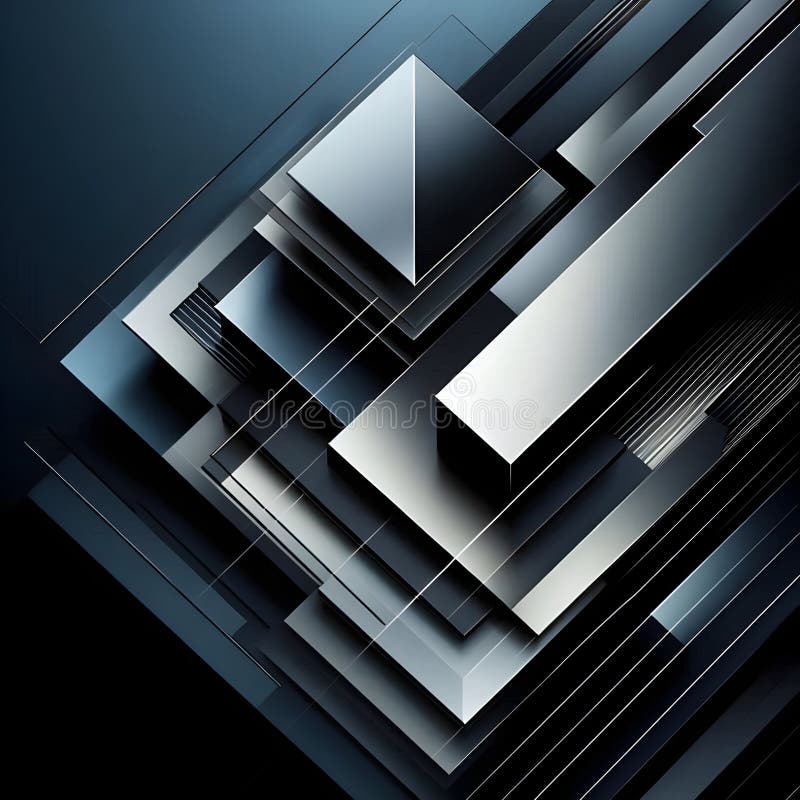 Abstract Geometric Shapes in Dark Blue and Grey, Best Background Stock ...