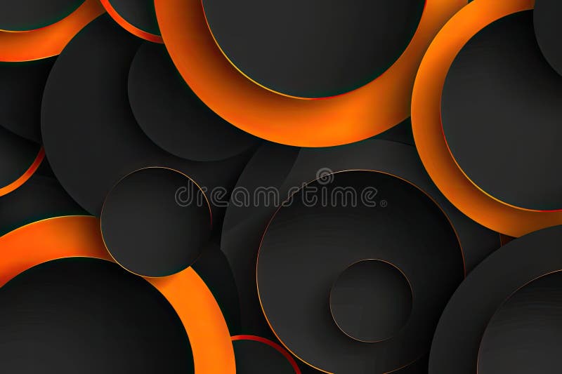 Abstract Background with Black and Orange Angular Shards Stock ...