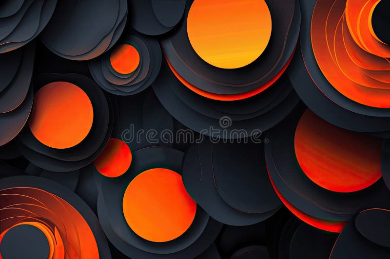 Abstract Background with Black and Orange Angular Shards Stock ...