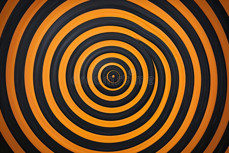 Abstract Background with Black and Orange Concentric Circles Stock ...