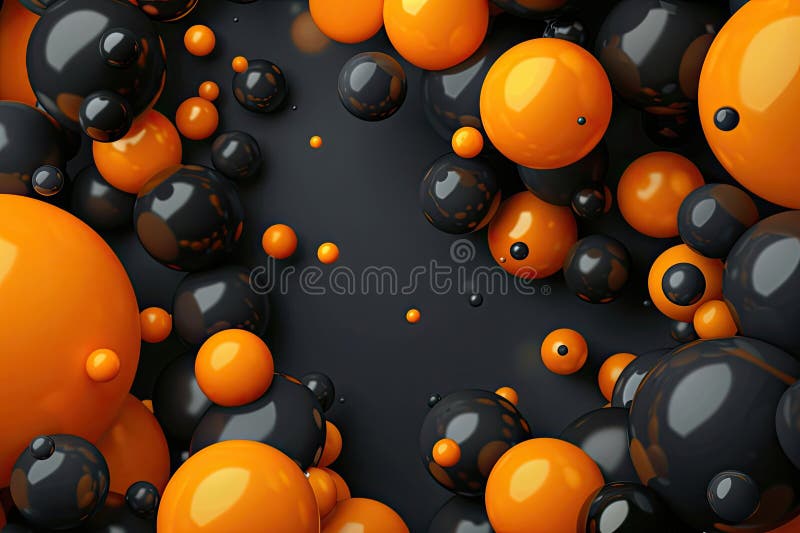 Abstract Background with Black and Orange Gradient Spheres Stock ...