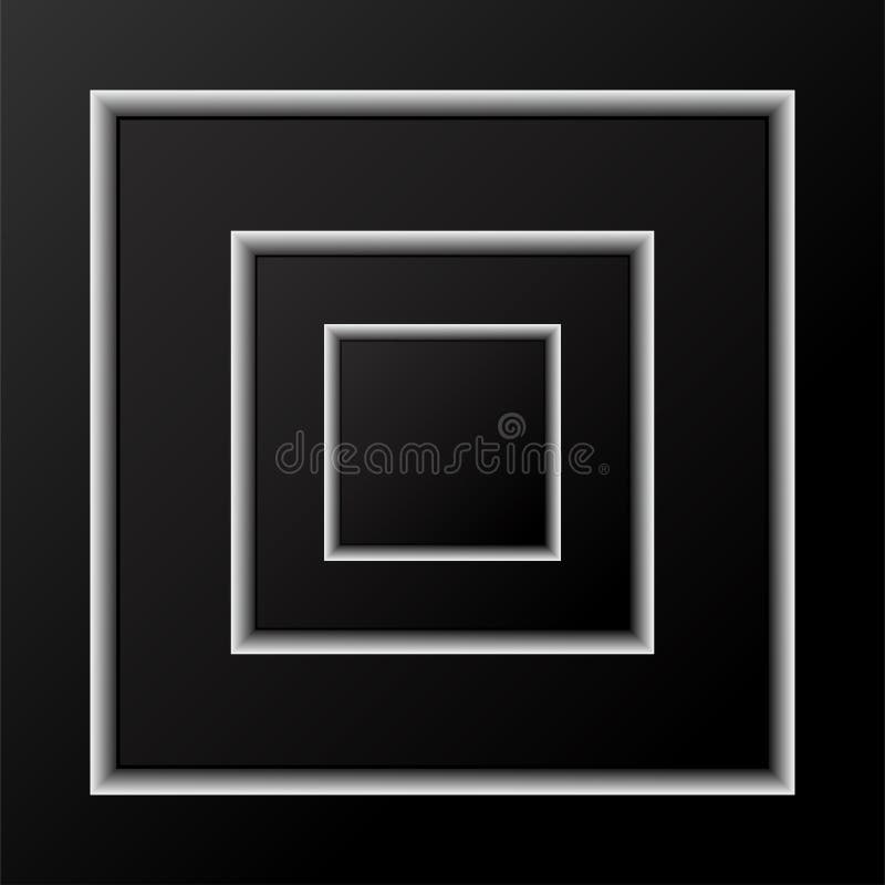 Abstract Background of Black Squares with Shadow Stock Vector ...