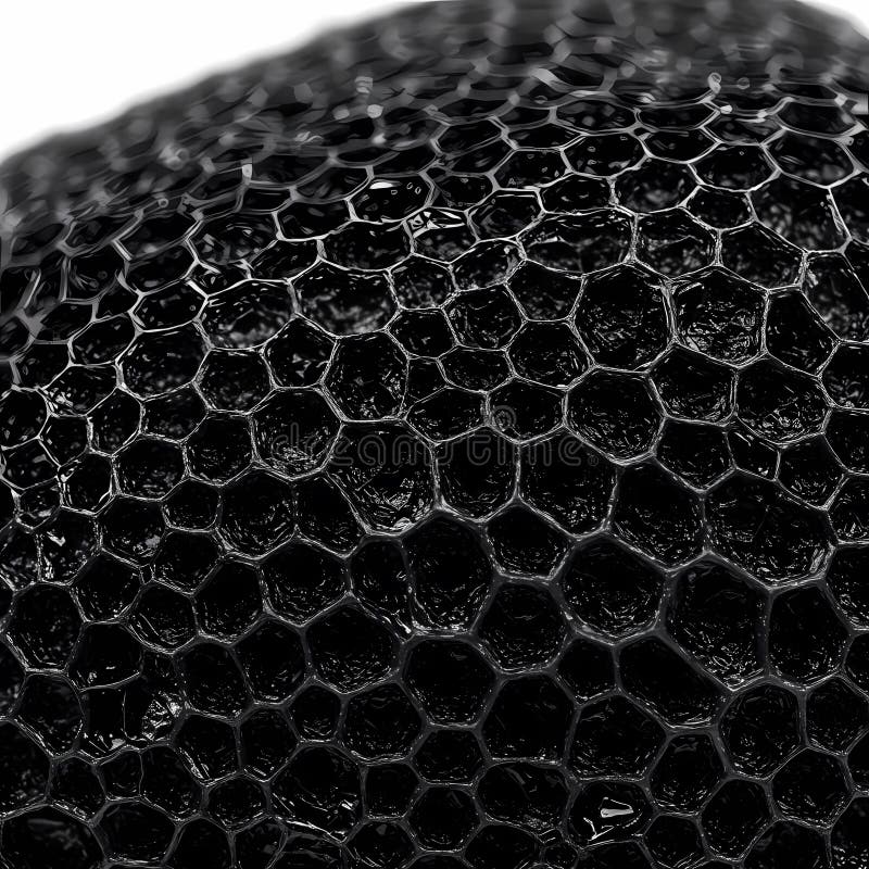 Abstract Background of Black and White Plastic Cell Pattern, Close Up ...