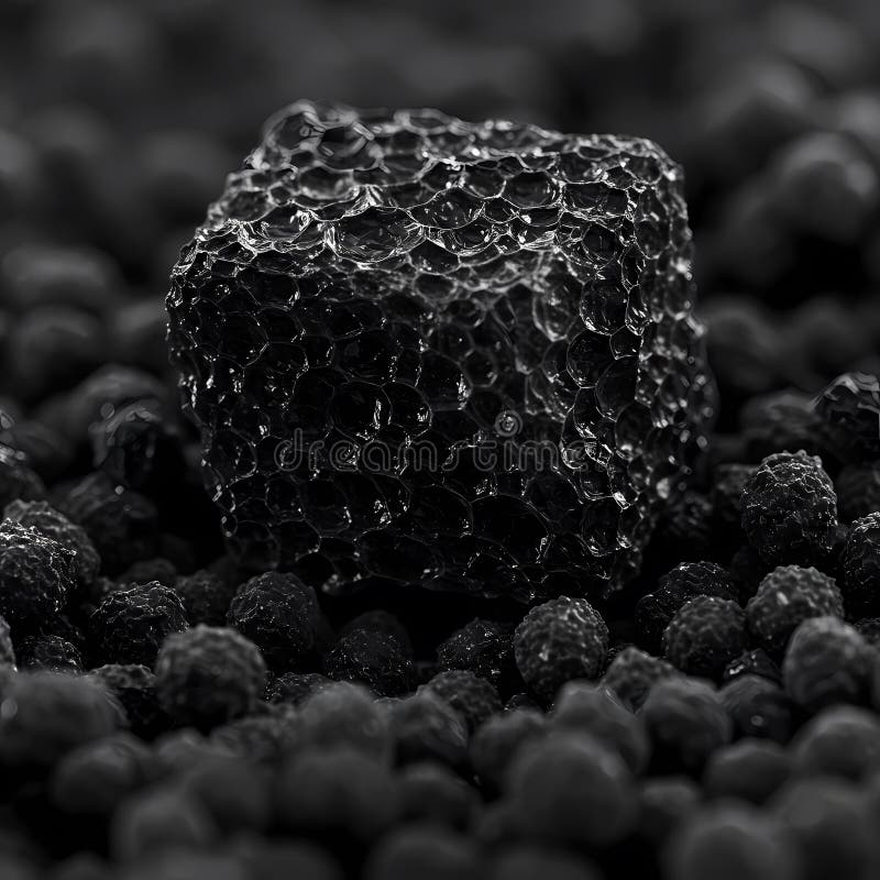 Abstract Background of Black and White Plastic Cell Pattern, Close Up ...