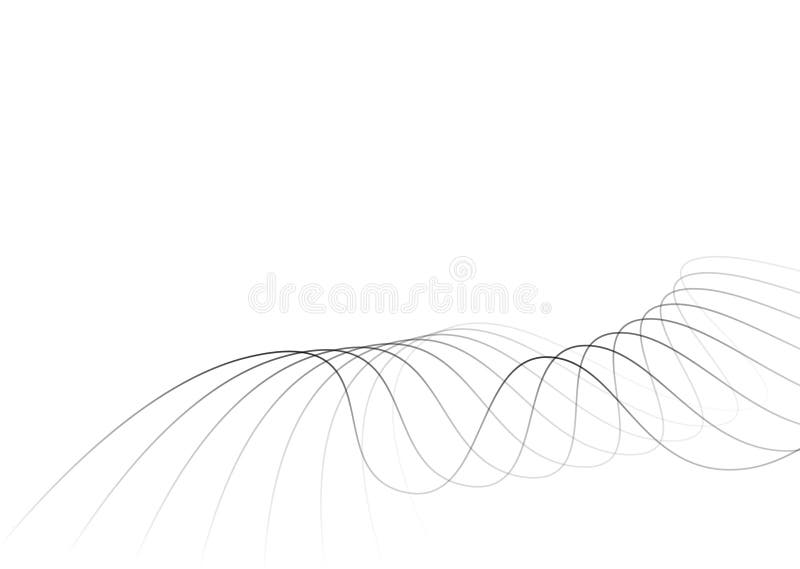 Abstract Background Black and White Thin Wavy Lines Stock Vector ...