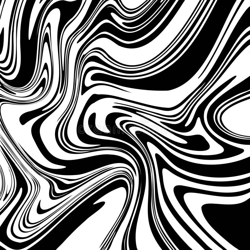 Abstract Background with a Black and White Warped Pattern Stock Vector ...