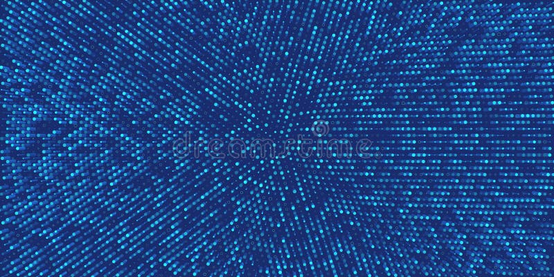 Abstract Background with Blue Circles and Dots Pixels. Dotted Mosaic ...
