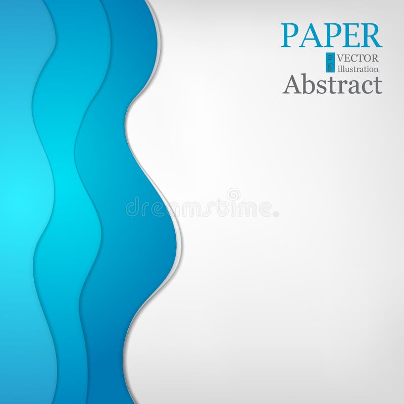 Abstract Background in Blue Color. Blue Curve Vector Background with ...