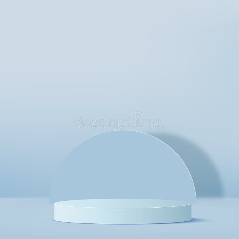Abstract Background with Blue Color Podium for Presentation. Vector ...
