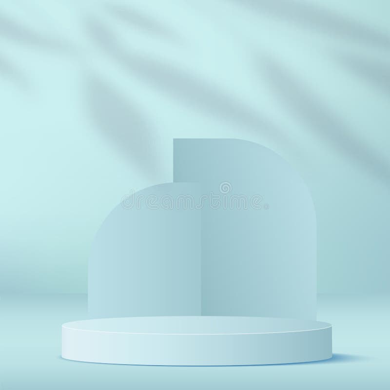 Abstract Background with Blue Color Podium for Presentation. Vector ...