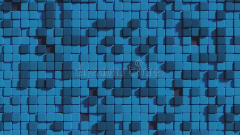 Abstract Background with Blue Colored Cubes. 3d Render Stock ...