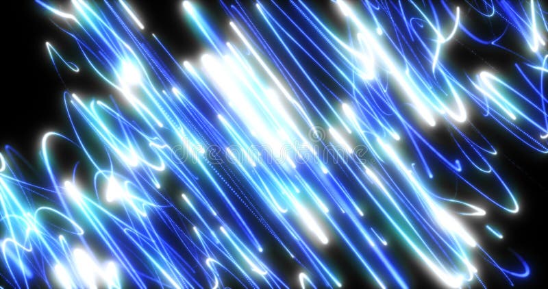 Abstract Background Blue Diagonal Pixel Particles and Lines Flying in ...