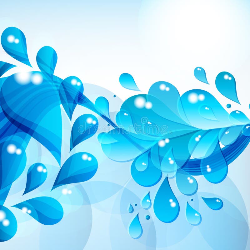 Splash Drop Blue Water, Abstract Background Stock Vector - Illustration ...