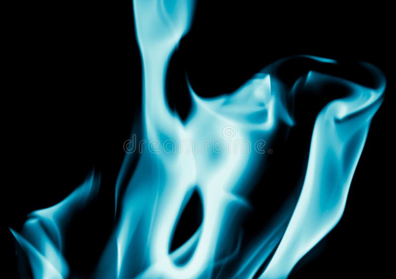 Abstract Background of Blue Flame Fire on Black Background Stock Photo ...