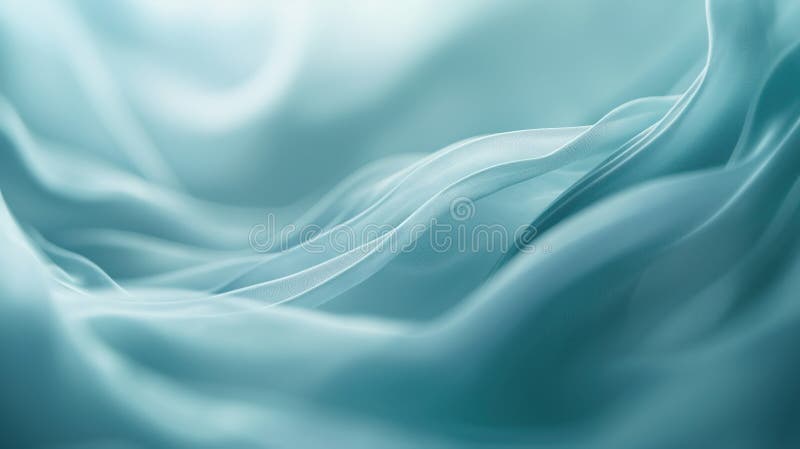 Abstract Background with Blue Flowing Wavy Silk Material. Generative AI ...