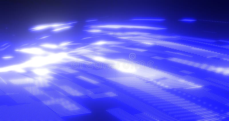 Abstract Background Blue from Futuristic Hi-tech Rectangles of Pixel ...